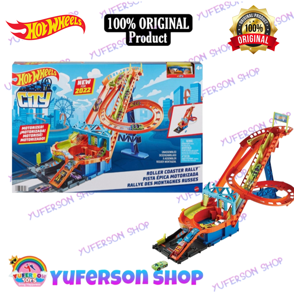 Jual Hot Wheels / Hotwheels City Roller Coaster Rally Track Set ...