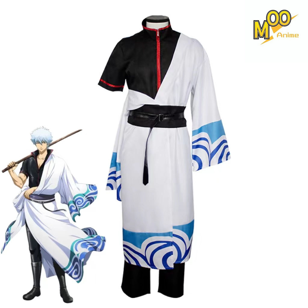 Jual Gintama Sakata Gintoki Anime Silver Soul Halloween Cosplay Costume ...