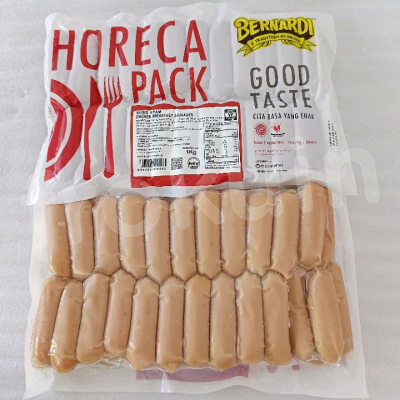 Jual Bernardi Horeca Pack Sosis Ayam 1kg - Frozen Food Murah | Shopee ...