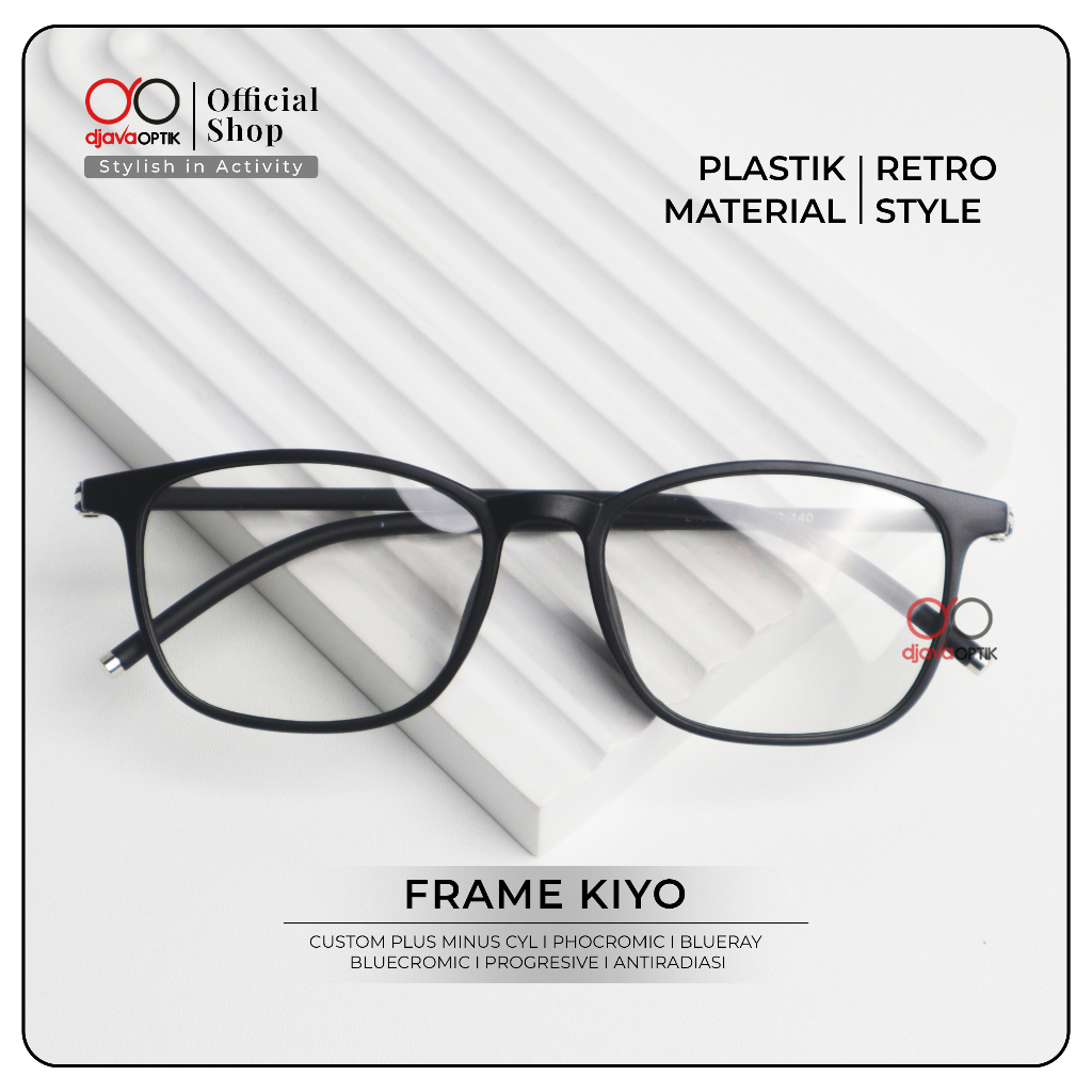 Jual DJAVA OPTIK - Frame Kiyo - Kacamata Antiradiasi Lensa Minus Plus dan Cyl Kacamata Pria ...