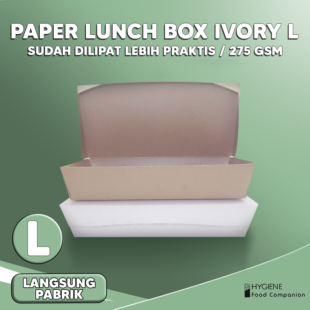 Jual PAPER BOX LUNCH UKURAN L BESAR - LUNCH BOX KERTAS - TAKE AWAY ...