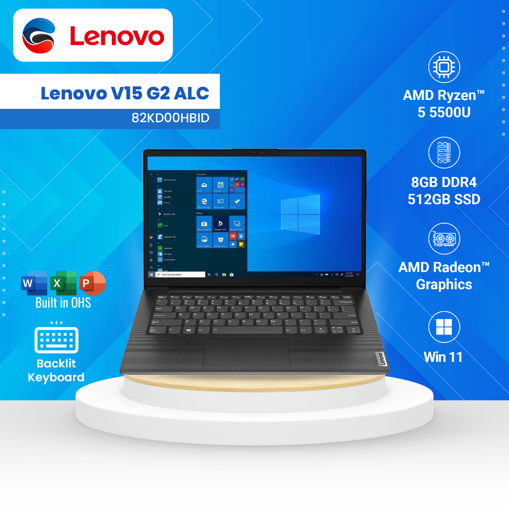 Jual LENOVO V15 G2 ALC R5-5500U / 8GB / 512GB SSD / Windows 11 ...