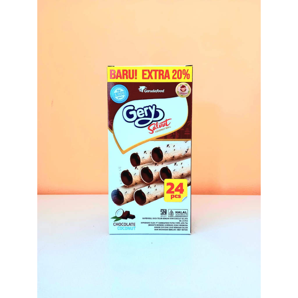 Jual .Garuda Food Snack garuda gery Salut Coconut Roll, Gery wafer ...