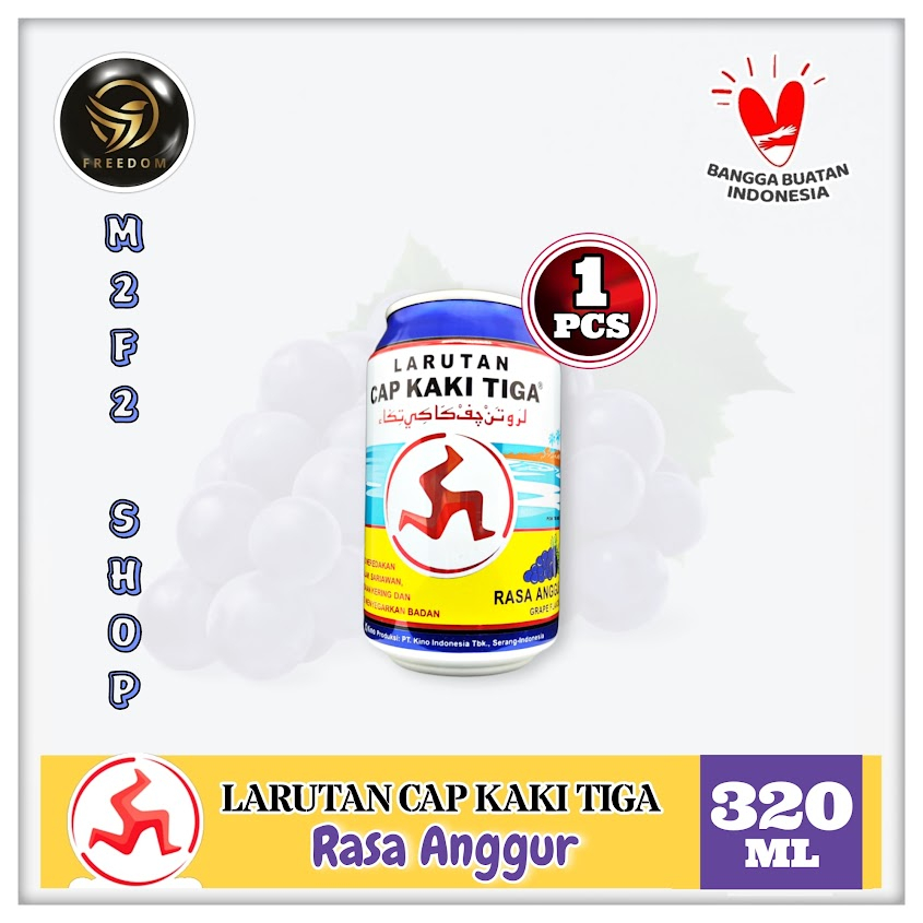 Jual Larutan Penyegar Cap Kaki Tiga Kaleng Rasa Anggur | Grape - 320 ml (Kemasan Satuan ...