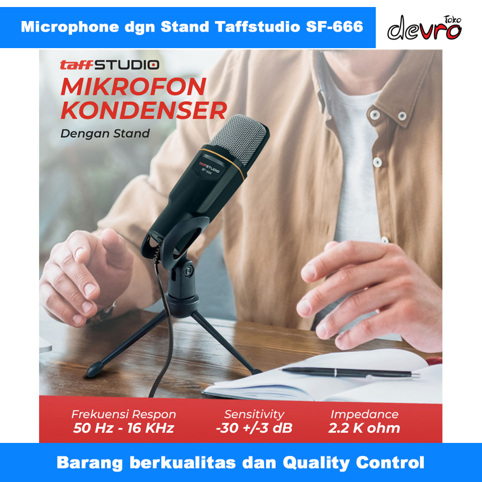 Jual TaffSTUDIO MIcrophone Condenser SF-666 Mini Tripod USB Type C USB ...