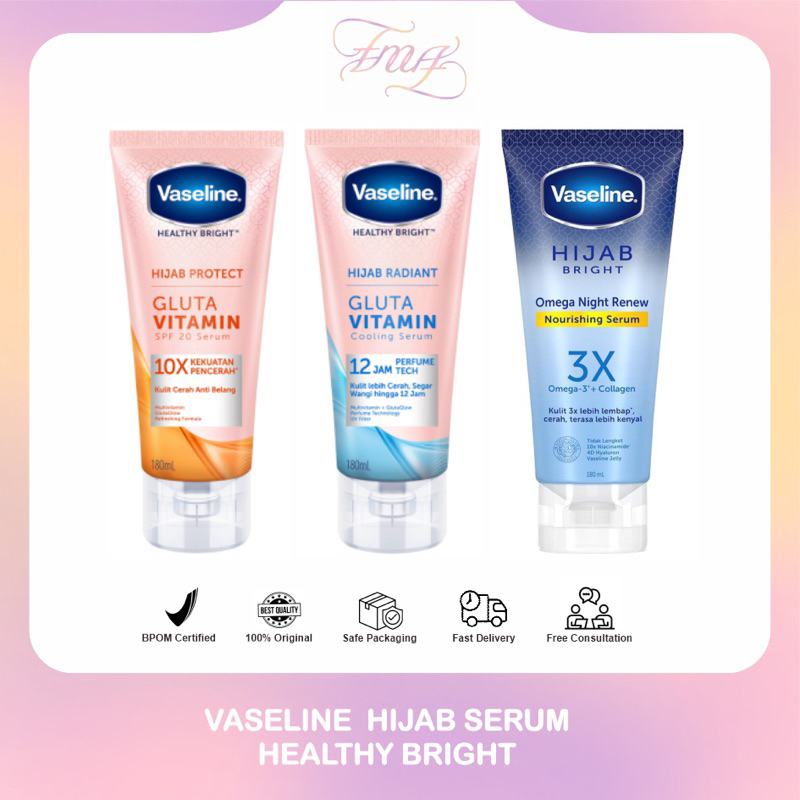 Jual VASELINE Healty Bright Hijab Serum 180ml | Hijab Protect, Hijab ...