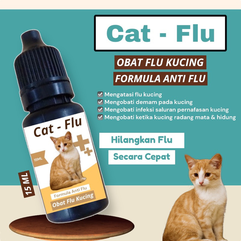 Jual cat flu obat flu kucing formula anti flu 15ml antibiotik kucing ...