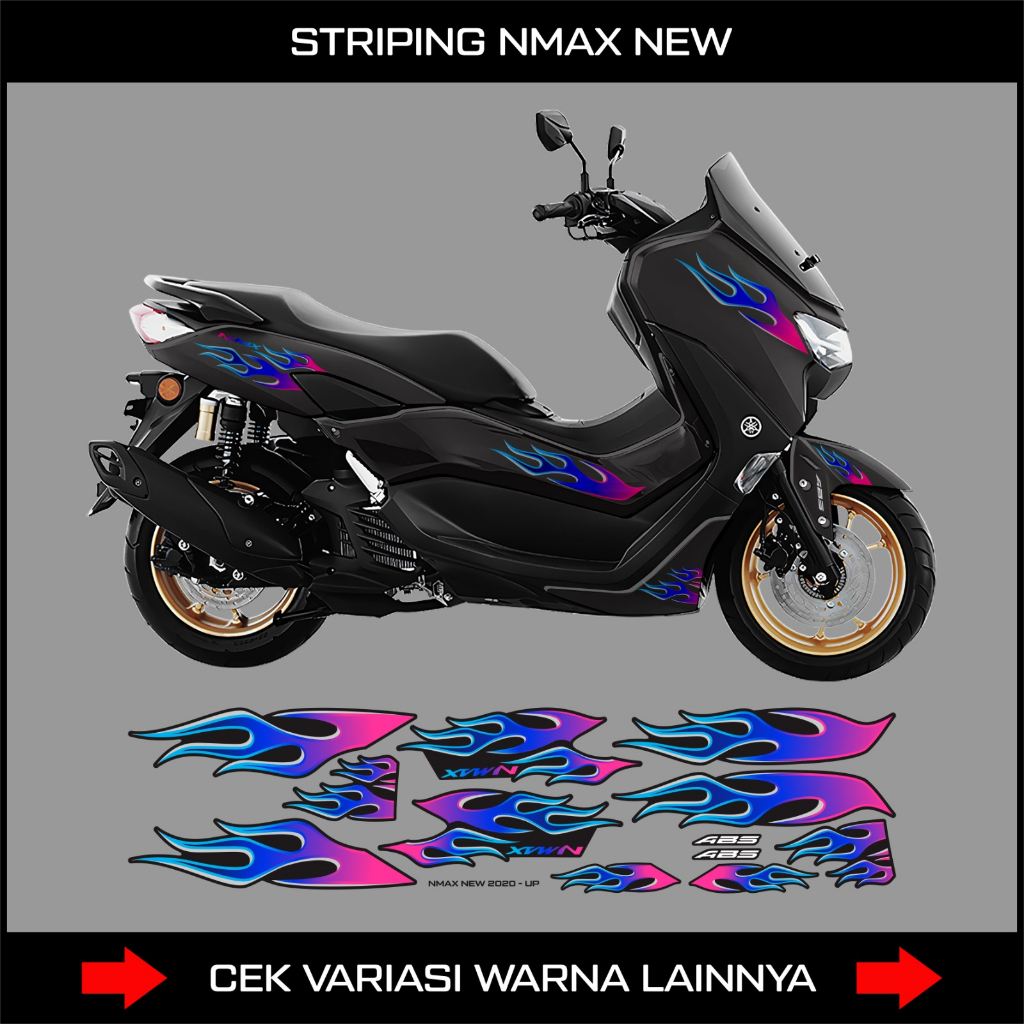 Jual STIKER STRIPING API NMAN BARU / STICKER LIS VARIASI BODY MOTOR ...