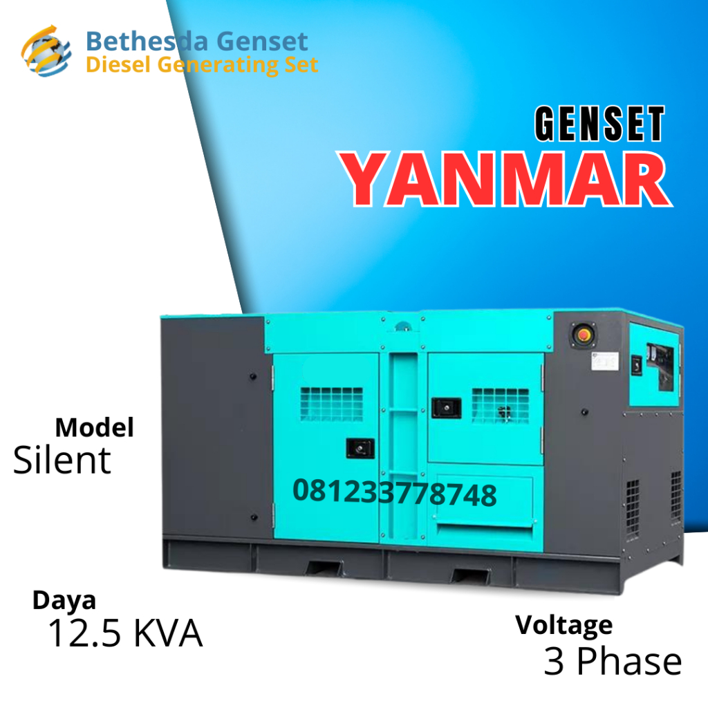 Jual Genset 12.5 Kva Silent Yanmar Diesel 12.5 Kva 3 Phase | Shopee Indonesia
