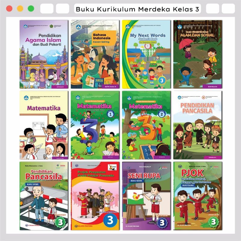 Jual Buku Paket kelas 3 SD Kurikulum Merdeka ( Diknas) | Shopee Indonesia