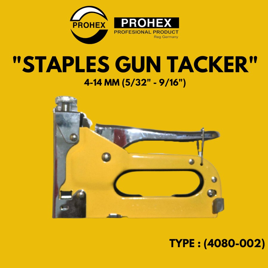 Jual PROHEX Alat Tembak Staples Gun Tacker Manual 4-14mm + Bonus Isi ...