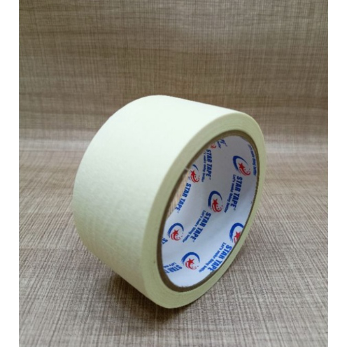 Jual Lakban Kertas 45mm x 21Y | Masking Tape Besar 2 Inch Star | Lakban ...