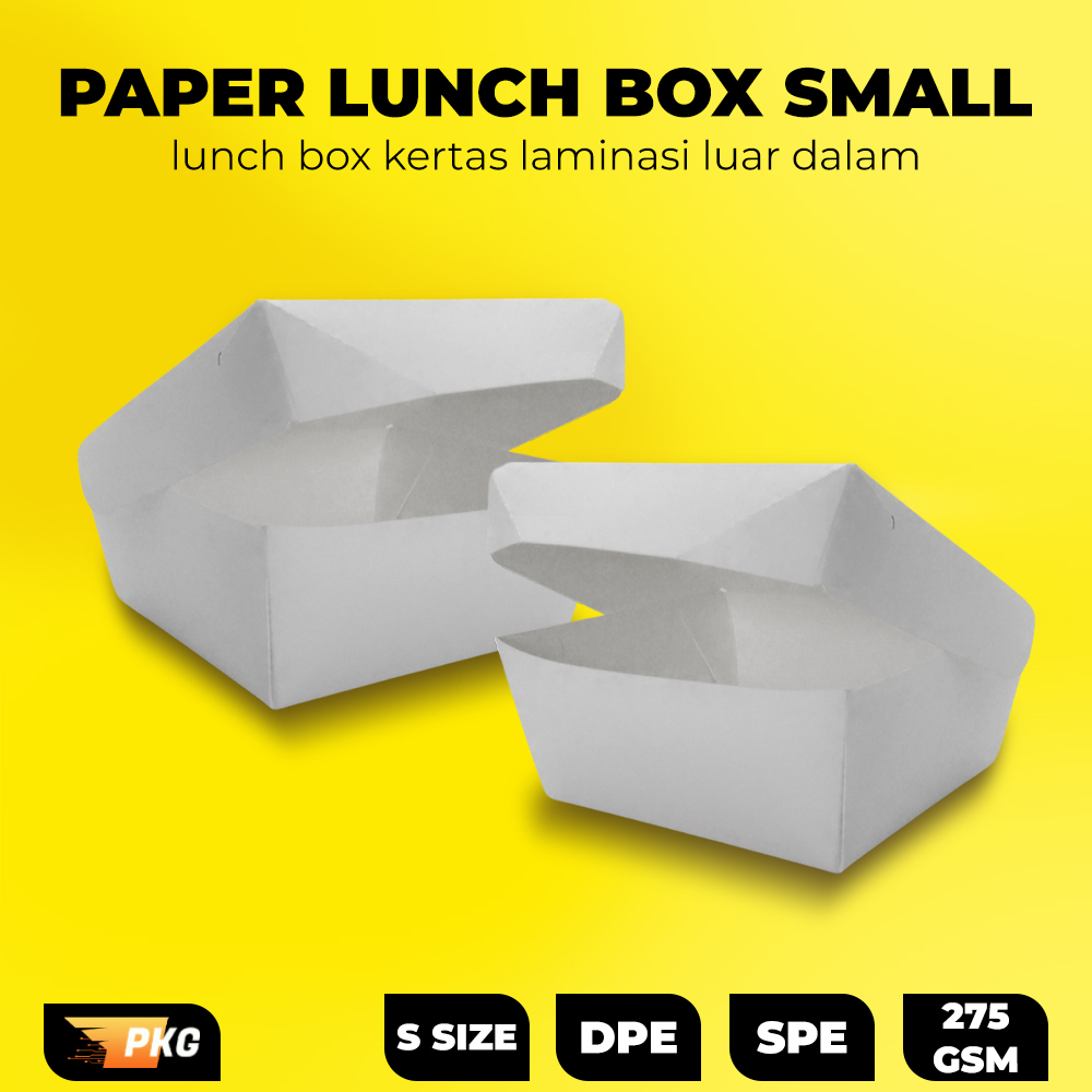 Jual Paper Lunch Box Putih Small - Lunch Box Kertas - Paper Lunch Ivory ...