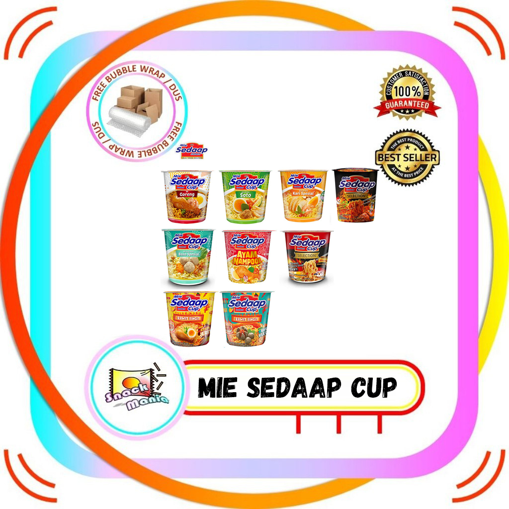 Jual Mie Sedaap Cup SEDAP Goreng Soto Baso Ayam Nampool Kari Noodles ...