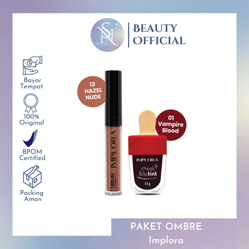 Jual ANS- Implora Korean Matte Ombre Lips l Paket Ombre Implora ...