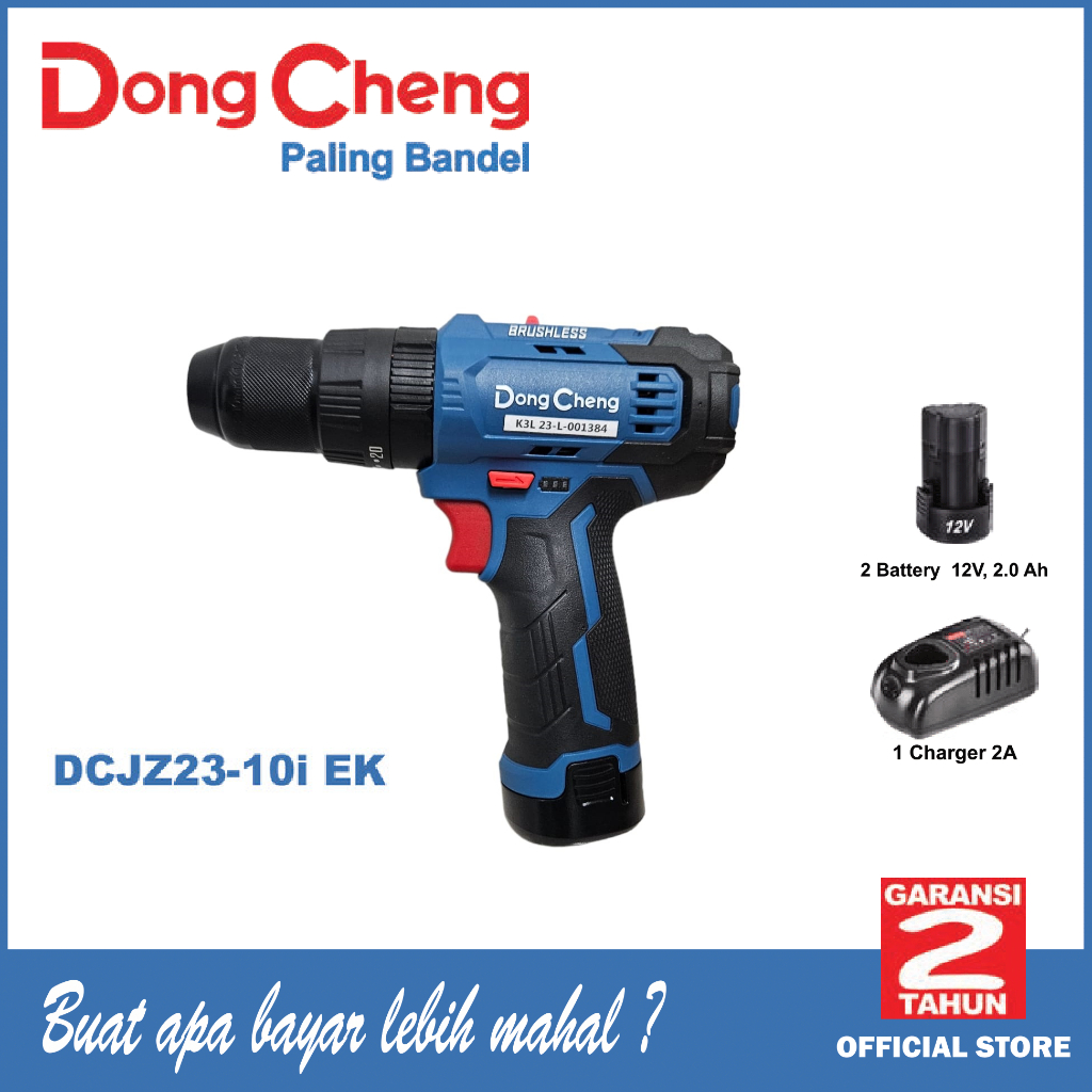 Jual DONG CHENG DCJZ23-10i Bor Cordless Drill Brushless Impact ...