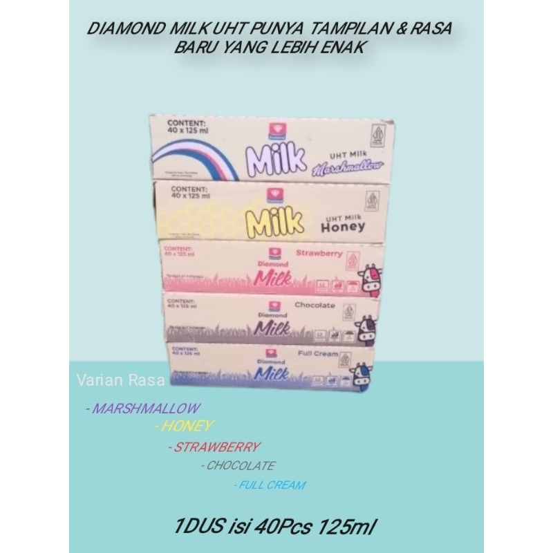 Jual Susu Uht Diamond 125ml Dus / Karton (40Pcs) | Shopee Indonesia