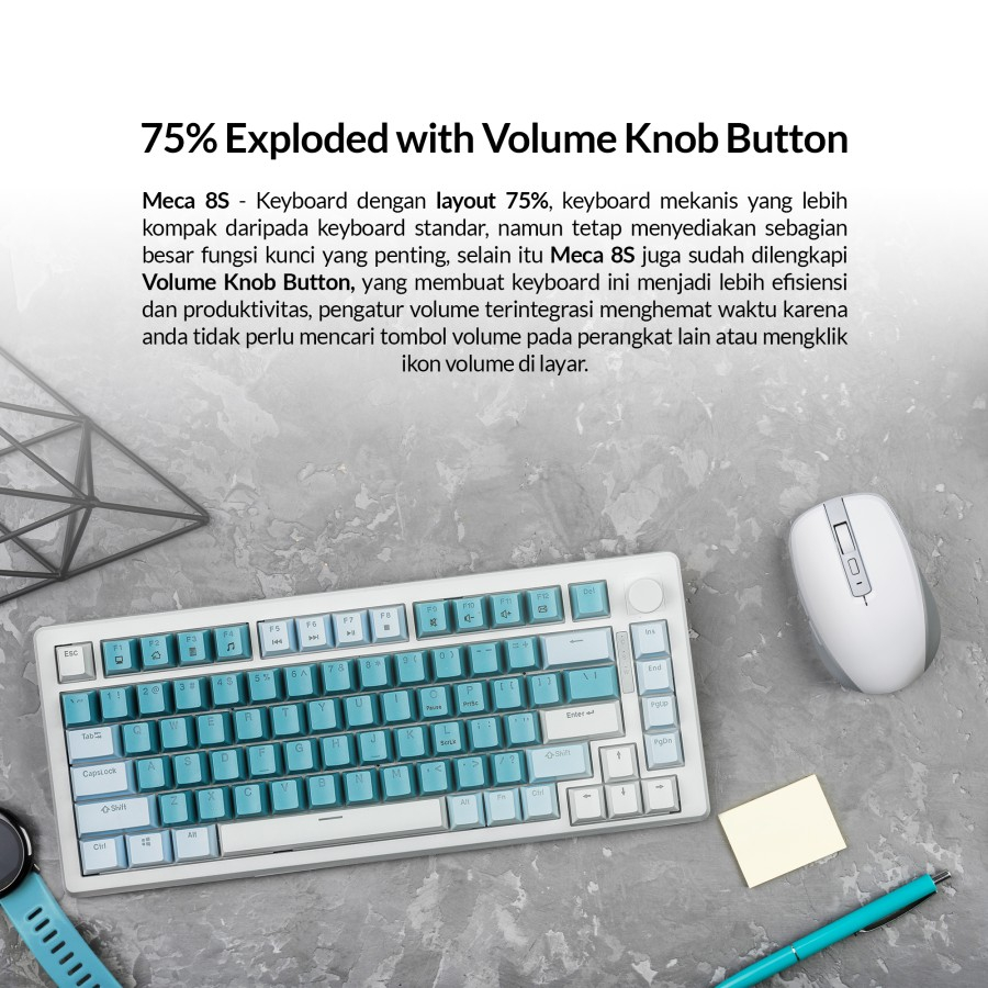 Jual Digital Alliance Meca 8S 75% With Knob Button Gaming Keyboard ...