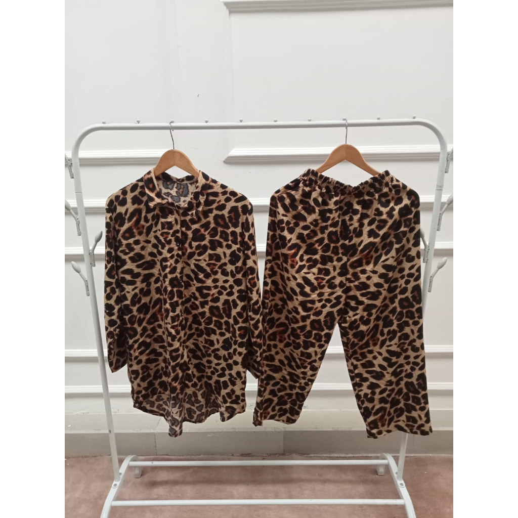 Jual BAJU ONE SET MOTIF MACAN BAHAN KATUN RAYON | Shopee Indonesia