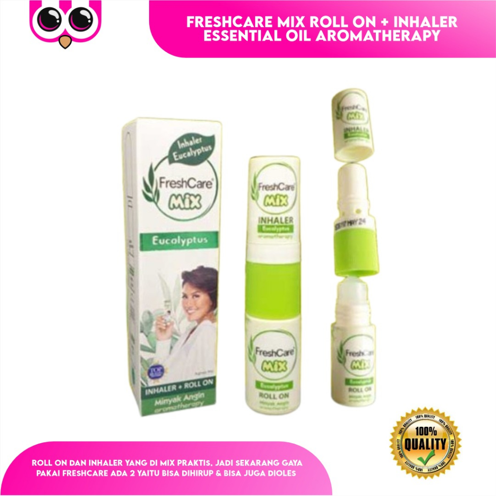 Jual FRESHCARE MIX ROLL ON + INHALER ESSENTIAL OIL AROMATHERAPY FRESH ...
