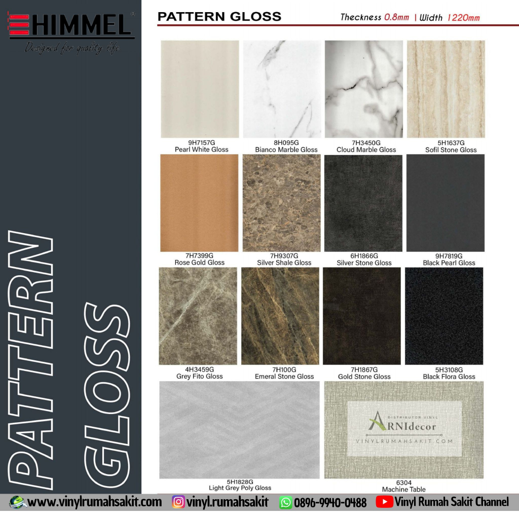 Jual HPL / Lapisan furniture merk Himmel seri Pattern Gloss/Motif ...
