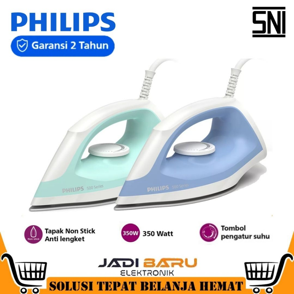 Jual (READY COD) Setrika Philips DST0510 / DST-0510 / DST 0510 / GC-122 / GC122 Diva Garansi ...