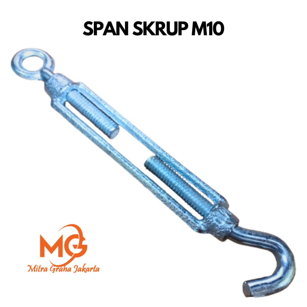 Jual Span Skrup 10mm Jarum Keras M10 Turn Buckle Water Mur Galv Hook ...