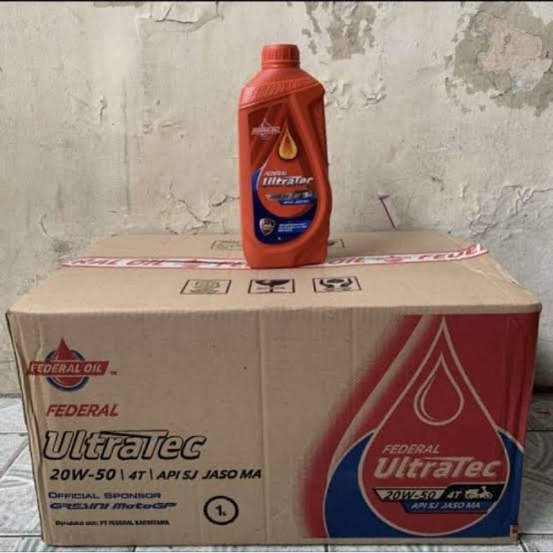Jual Oli Federal Ultratec Oil UT Bebek 1L 1 Liter 1 Dus Perdus x 24 ...