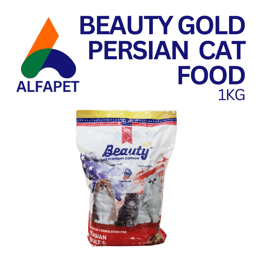 Jual Beauty persian gold cat food 1kg makanan kucing | Shopee Indonesia