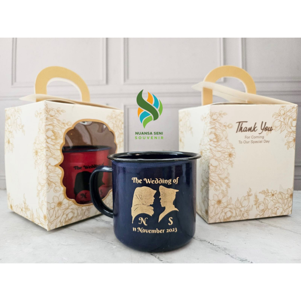 Jual Souvenir Gelas Minum Mug Enamel Vintage Cangkir Kaleng Estetik ...