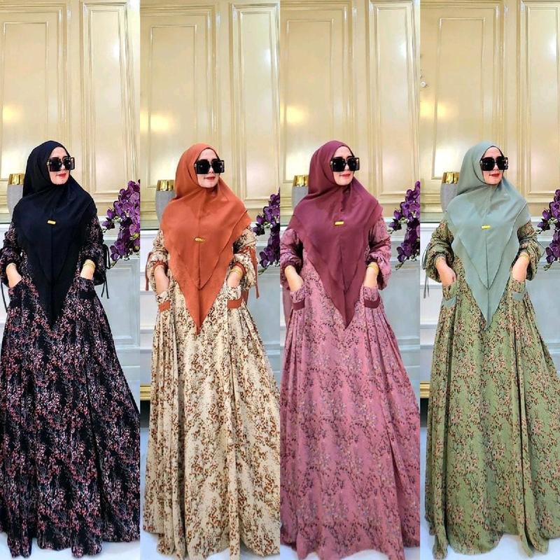 Jual ELDIANA SYARI LD110 & LD120 (LABEL SAVNA) | SET GAMIS SYARI HIJAB ...