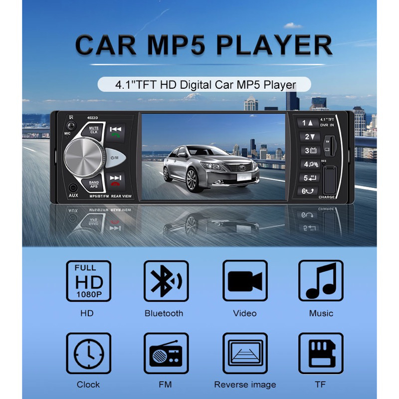 Jual Tape Mobil MP5 Player Double Din Bluetooth Parkir MonitorWireless ...