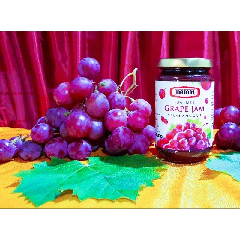Jual Masari Grape Jam - selai buah anggur merah (300 gram) | Shopee ...