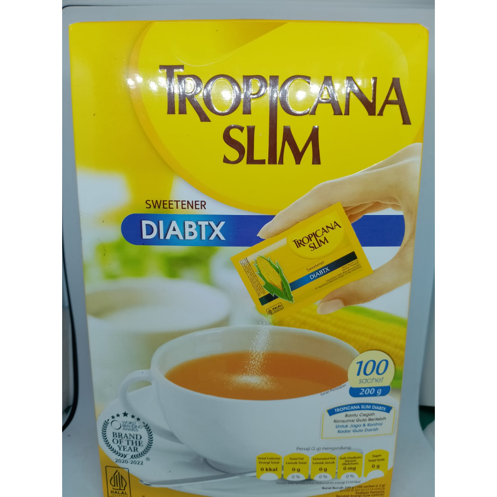 Jual TROPICANA SLIM DIABETIX SWEETENER 100 SACHET , PEMANIS GULA ...
