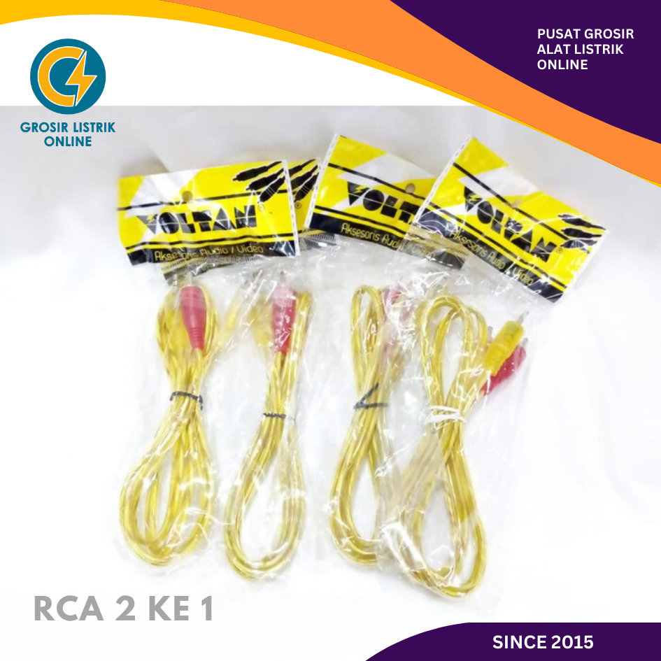 Jual KABEL RCA AUDIO Male To RCA Aux 2 KE 1 2X1 1 KE 2 1,5 3 5 METER 1 ...