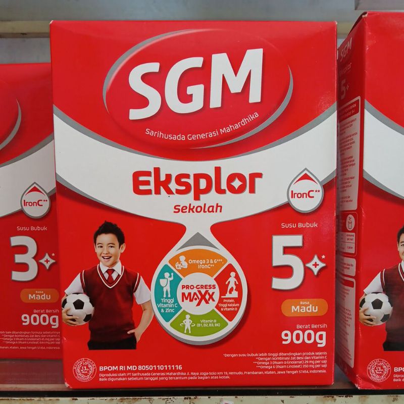 Jual SGM Eksplor Pro-Gress Maxx 1+ , 3+ , 5+ Madu Vanilla Coklat 900 gram | Shopee Indonesia
