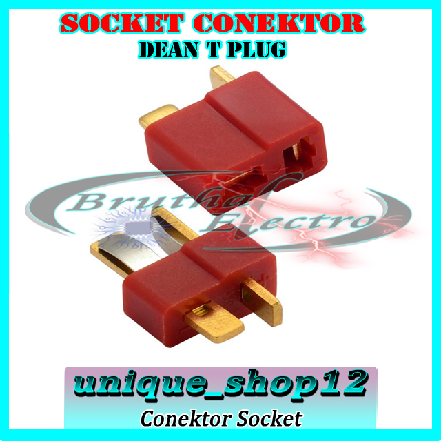 Jual Socket Dean T Plug Connector Male + Female Deans T Plug RC LiPo ...