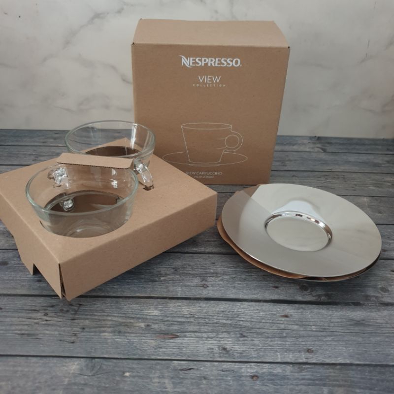 Jual Nespresso View Cappucino Glass Gelas Set Singapore | Shopee Indonesia