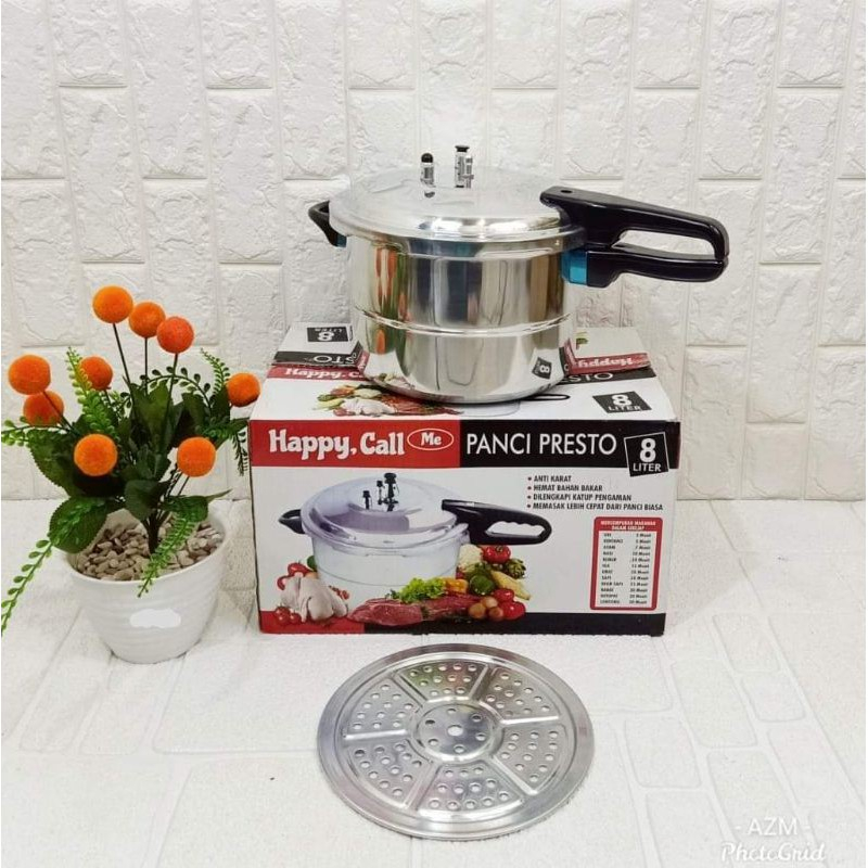 Jual Happy Call Presto 8 Liter Panci Pelunak Daging Serbaguna 2in1 - Preasure Cooker Aluminium ...