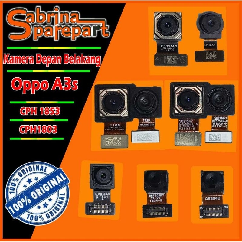 Jual Kamera Camera Depan dan Belakang untuk OPPO A3S CPH 1803 dan CPH ...