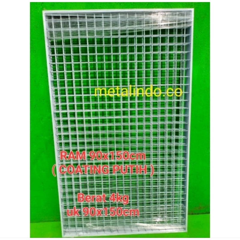 Jual jaring ram bingkai besi tebal 90 x 150 cm display jaring | Shopee ...