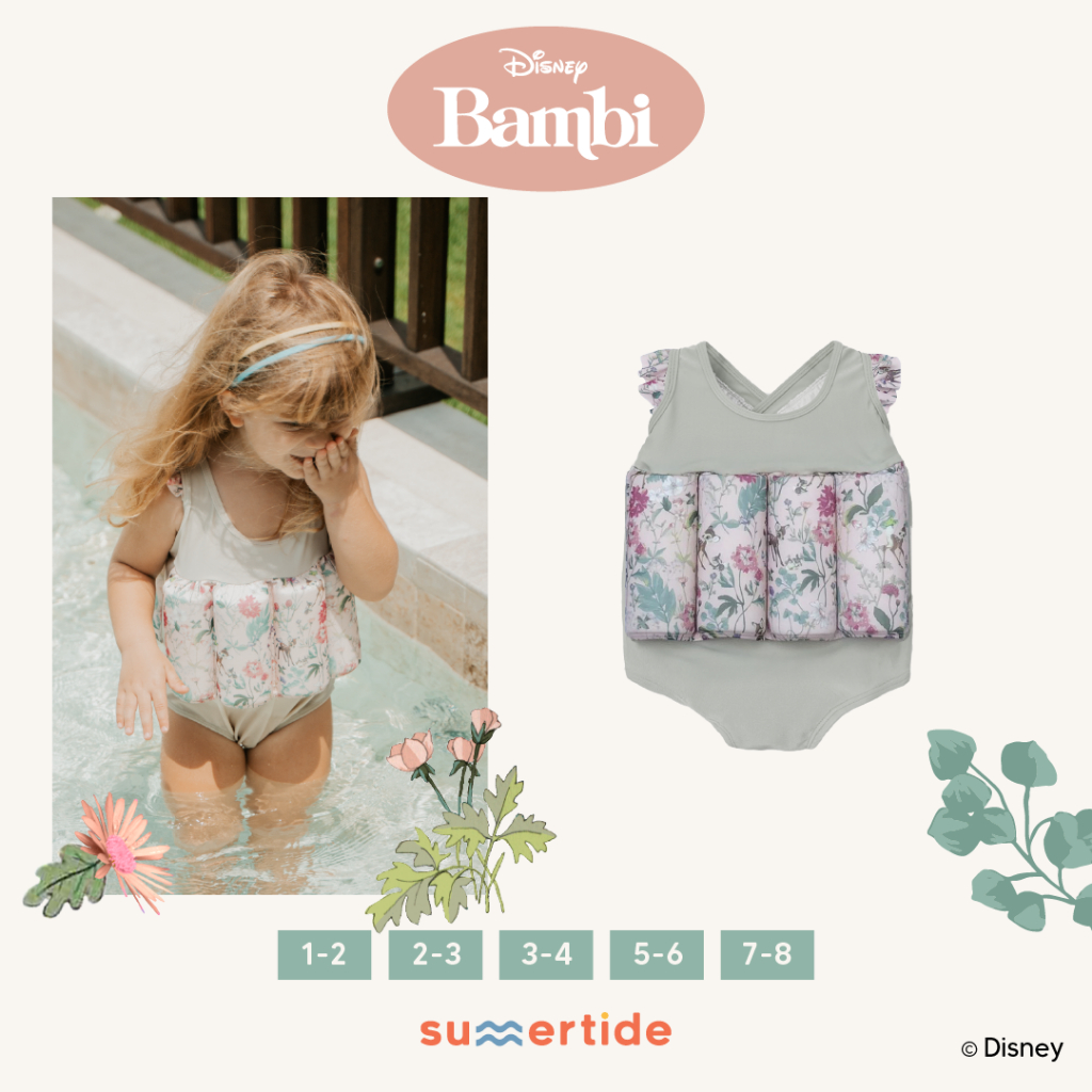 Jual Disney Bambi Girls Sleeveless Floatsuit | Shopee Indonesia