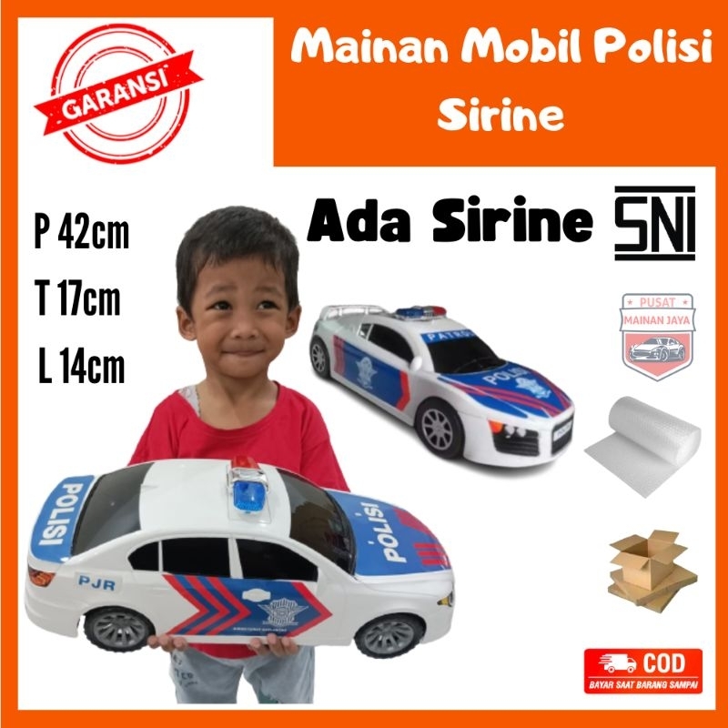 Jual Mainan mobil polisi bunyi sirine besar mobil polisi dorong 22-1000 ...