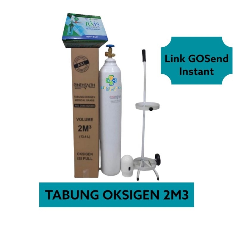 Jual Tabung Oksigen 2m3 Set Lengkap Siap Pakai Khusus Instant Kurir | Shopee Indonesia