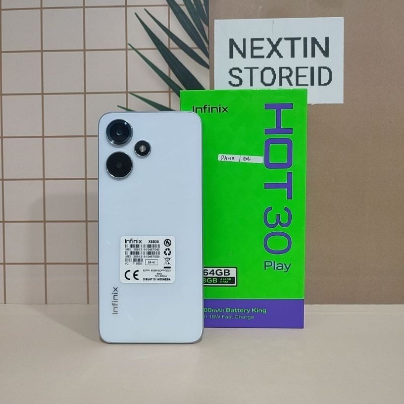 Jual INFINIX HOT 30 PLAY 4/64 SECOND FULLSET | Shopee Indonesia