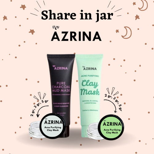Jual [Share In Jar] Azrina Pure Charcoal Mud Mask & Acne Purifying Clay ...