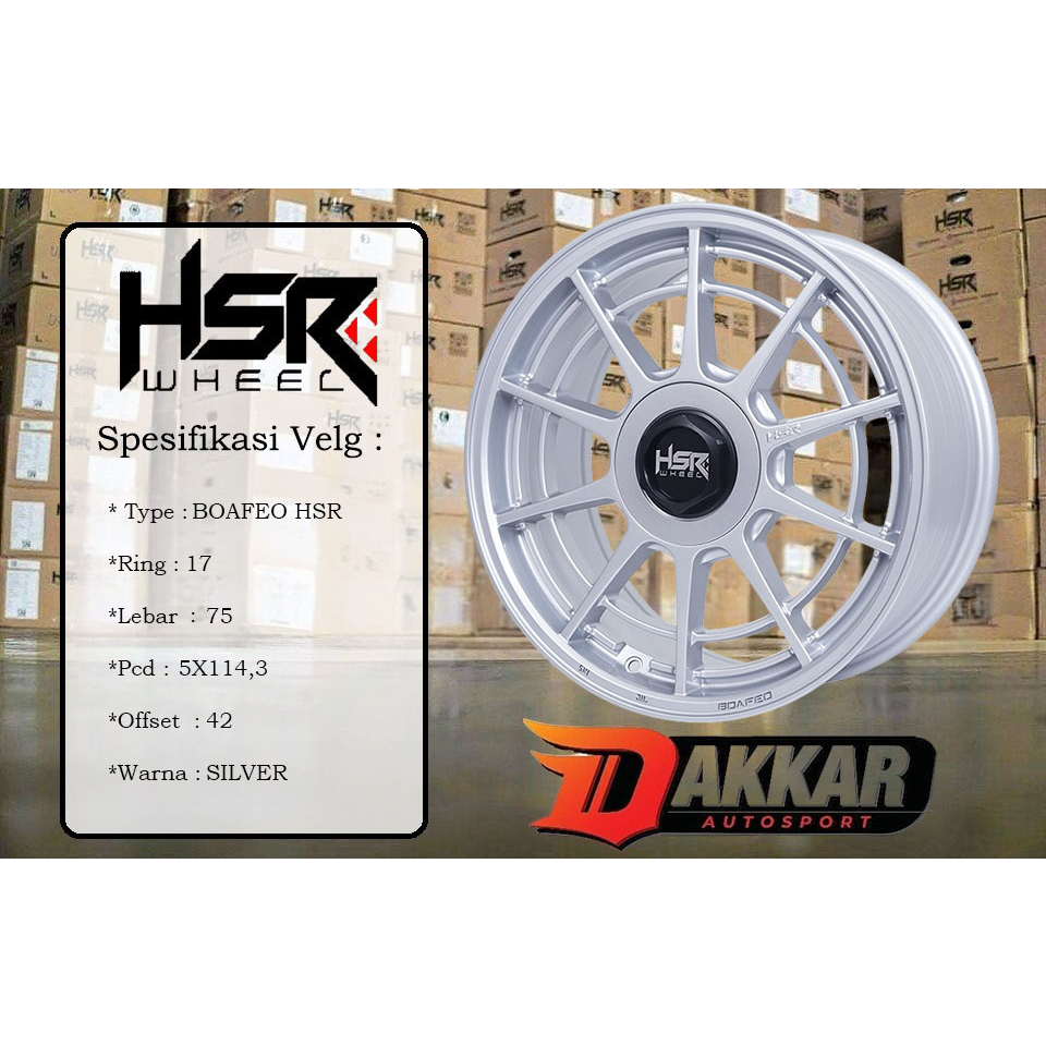 Jual velg hsr boafeo ring 17 untuk terios innova xpander ertiga innova ...