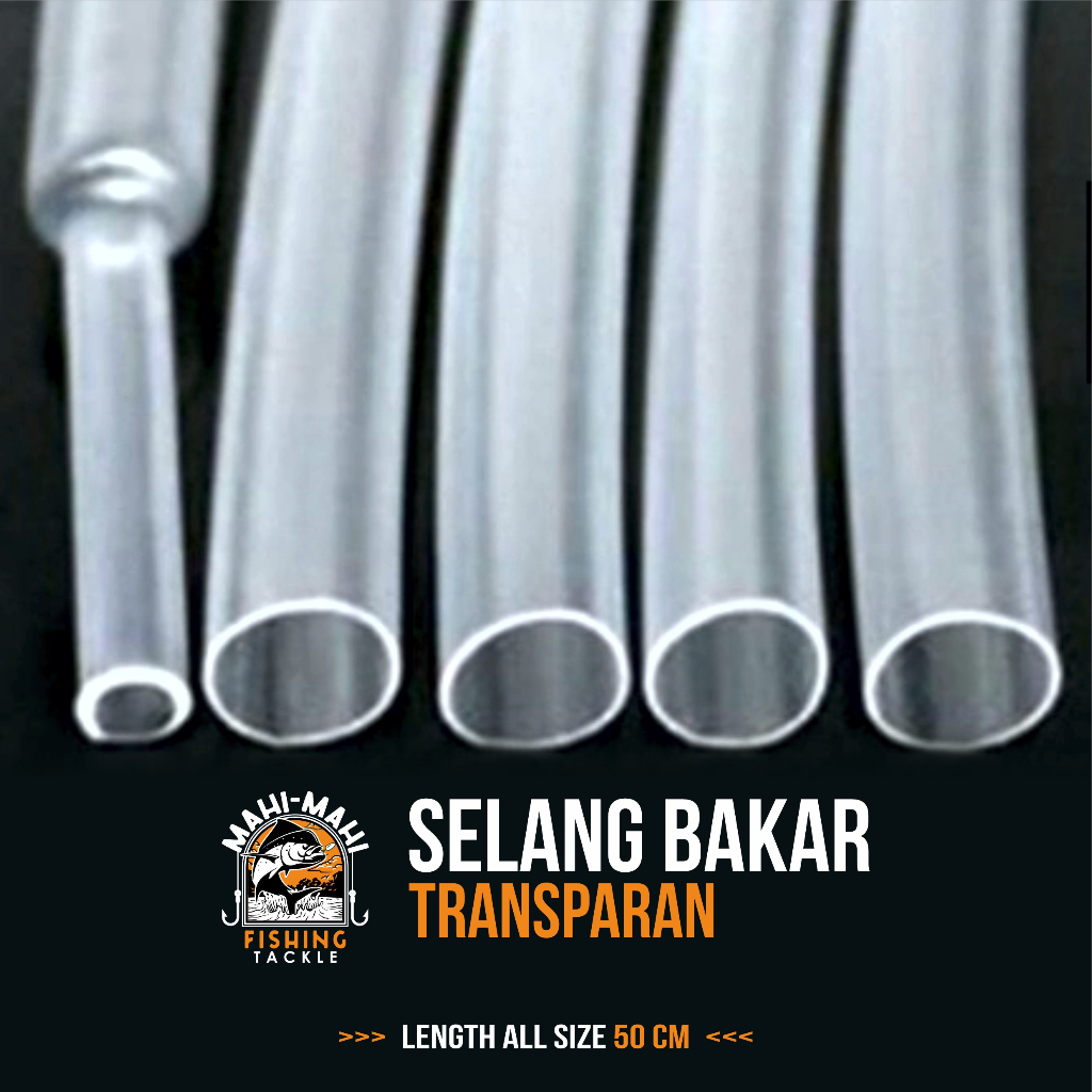Jual Selang Bakar Transparan 3mm 4mm 5mm 6mm Isolasi Heatshrink Ciut ...