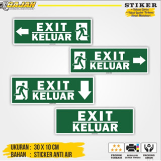 Jual Stiker Jalur Evakuasi Exit Sign | Shopee Indonesia