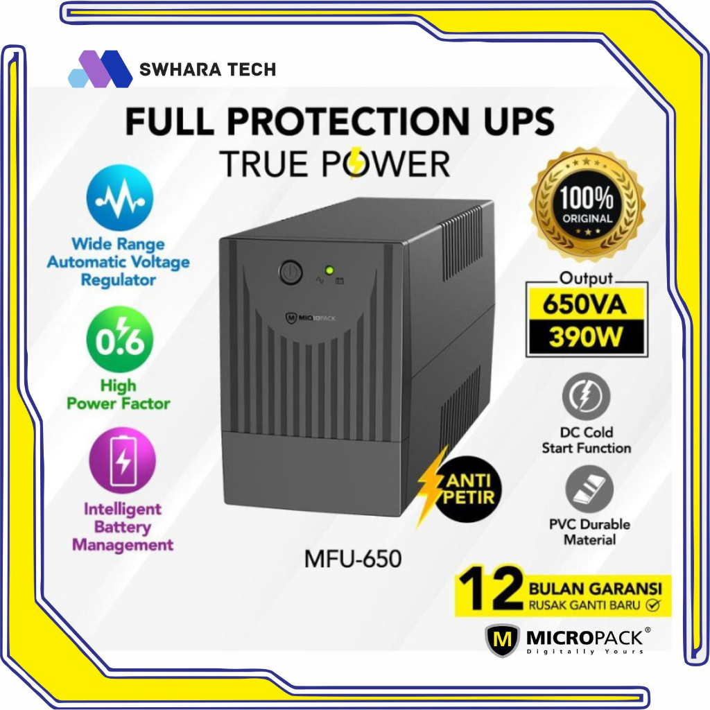 Jual MICROPACK True Power UPS 650VA (MFU-650) | Shopee Indonesia